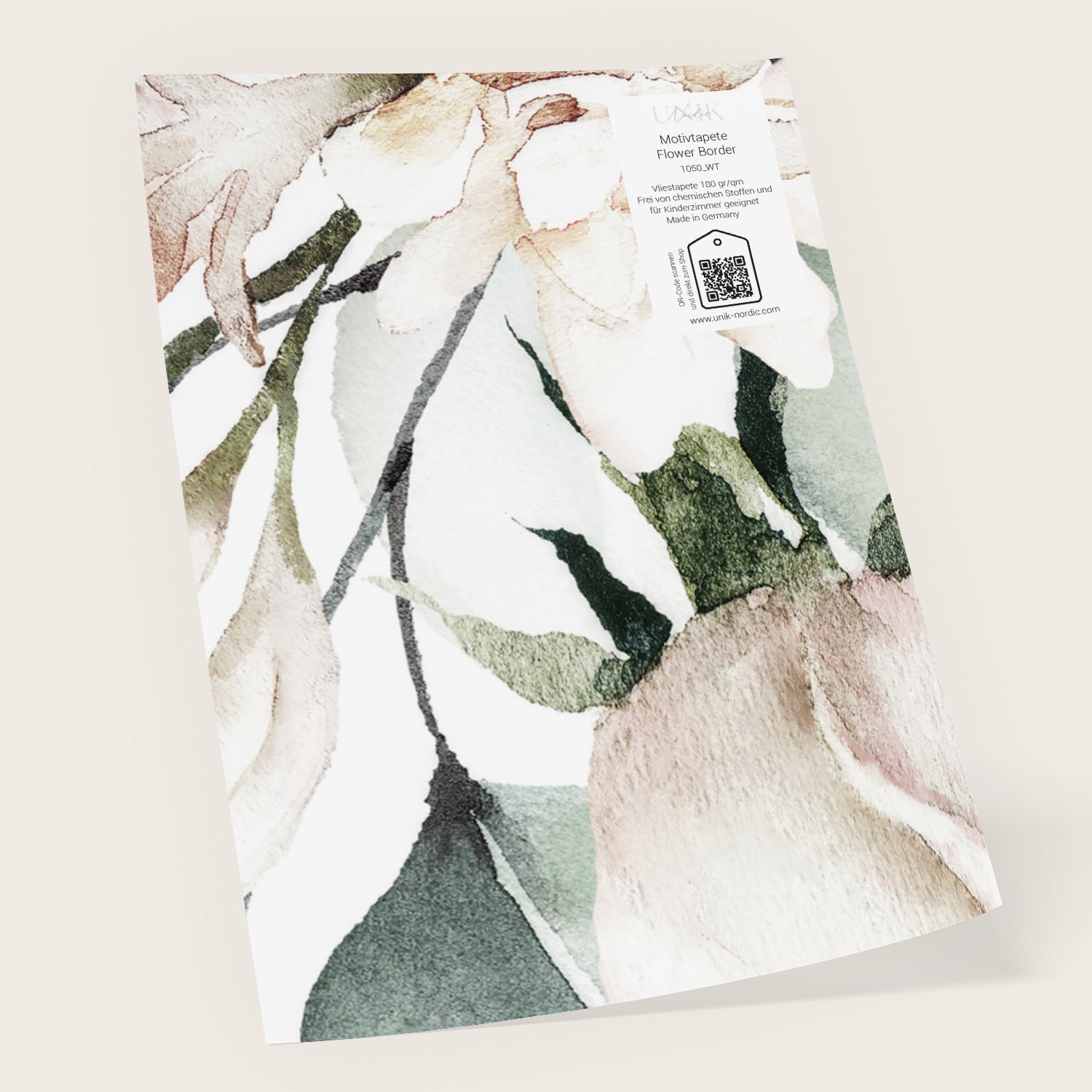 Muster Fototapete Flower Border – Unik Nordic