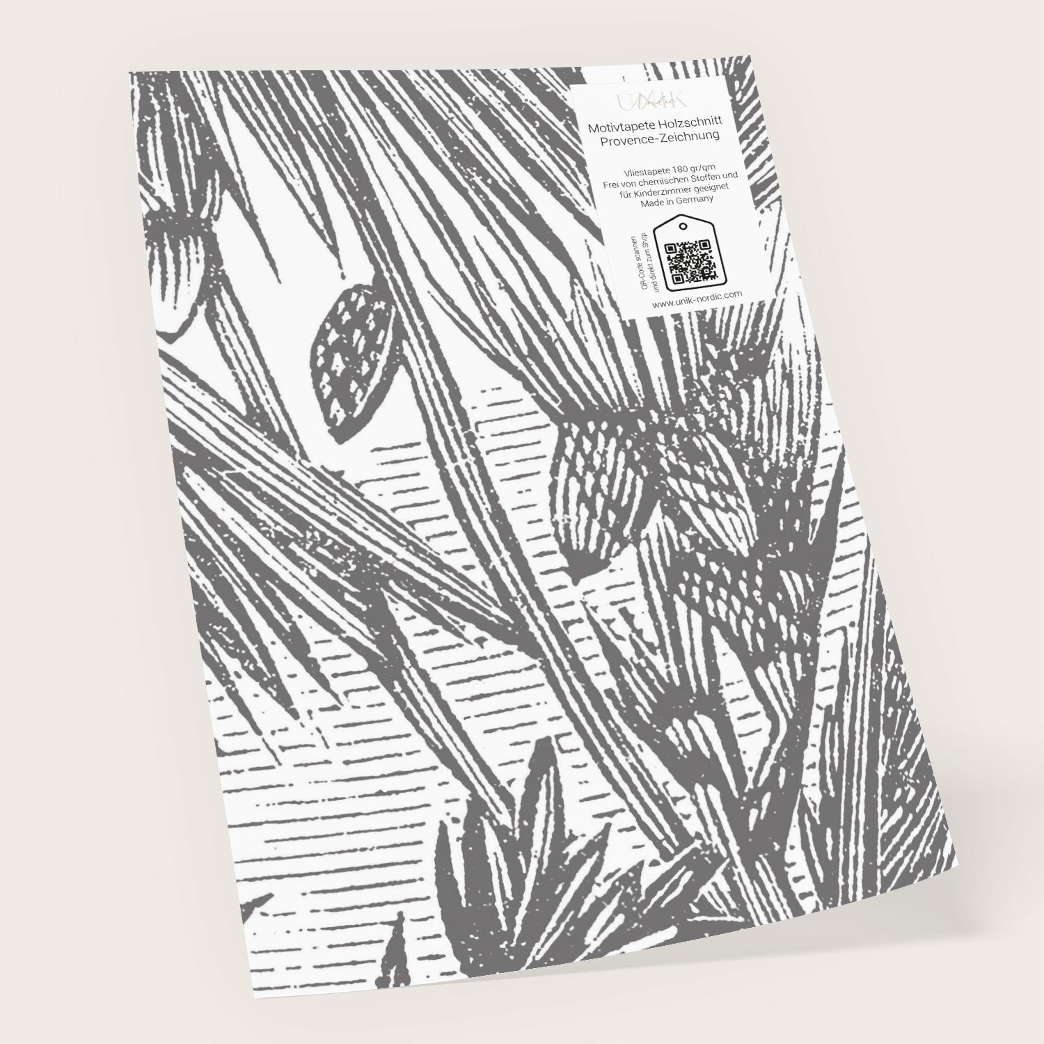 Sample Photo Wallpaper Woodcut Provence Drawing – Unik Nordic