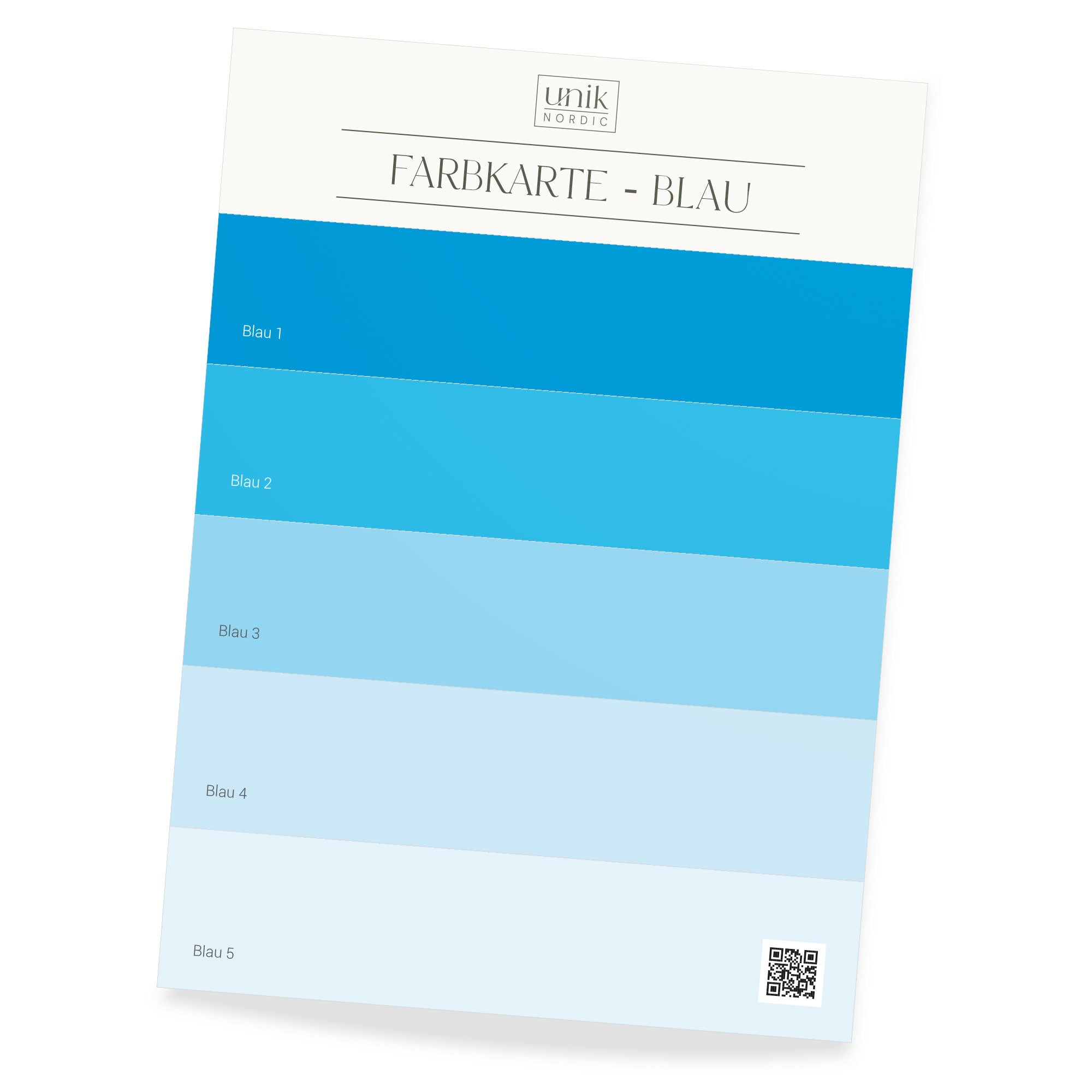 Farbkarte Blau – Unik Nordic