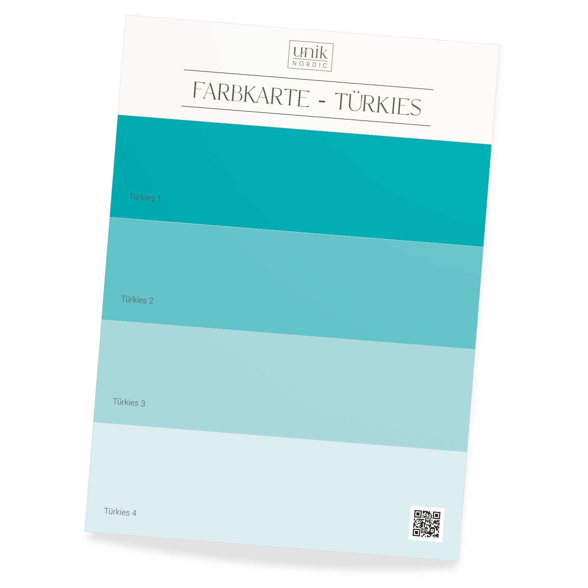 Turquoise color chart – Unik Nordic